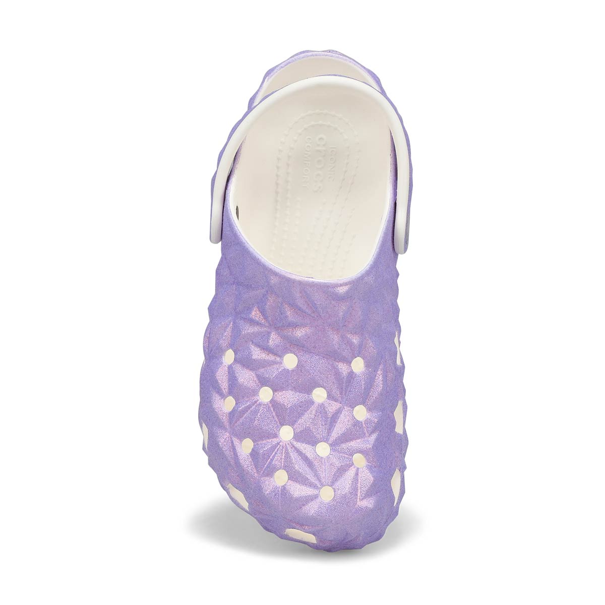 Crocs Kds' Classic Iridescent Geo Clog - Whit | SoftMoc.com