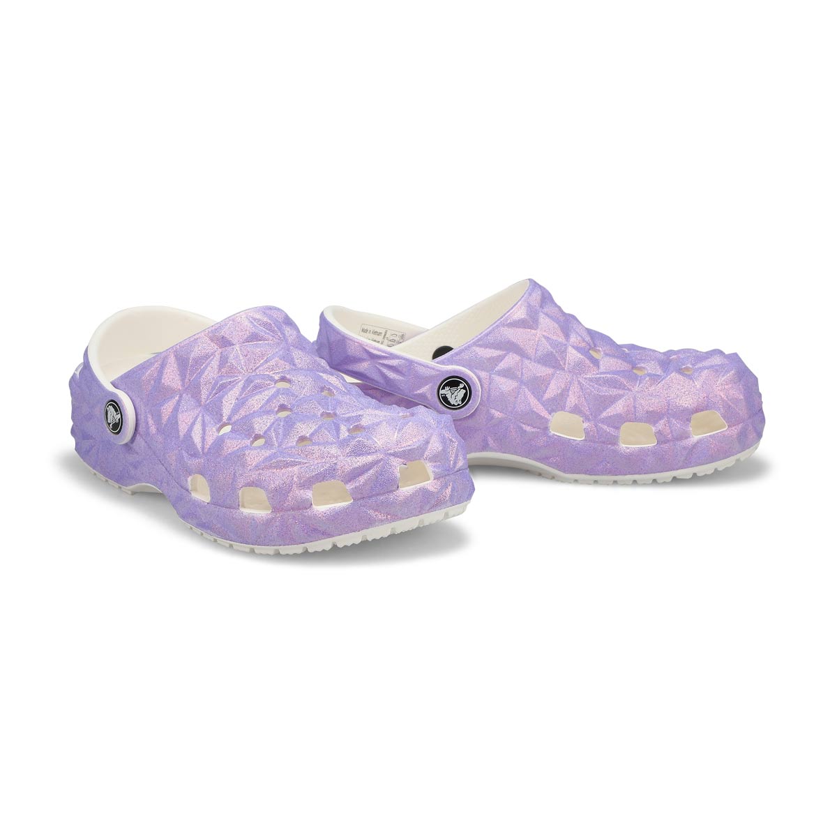Crocs Kds' Classic Iridescent Geo Clog - Whit | SoftMoc.com