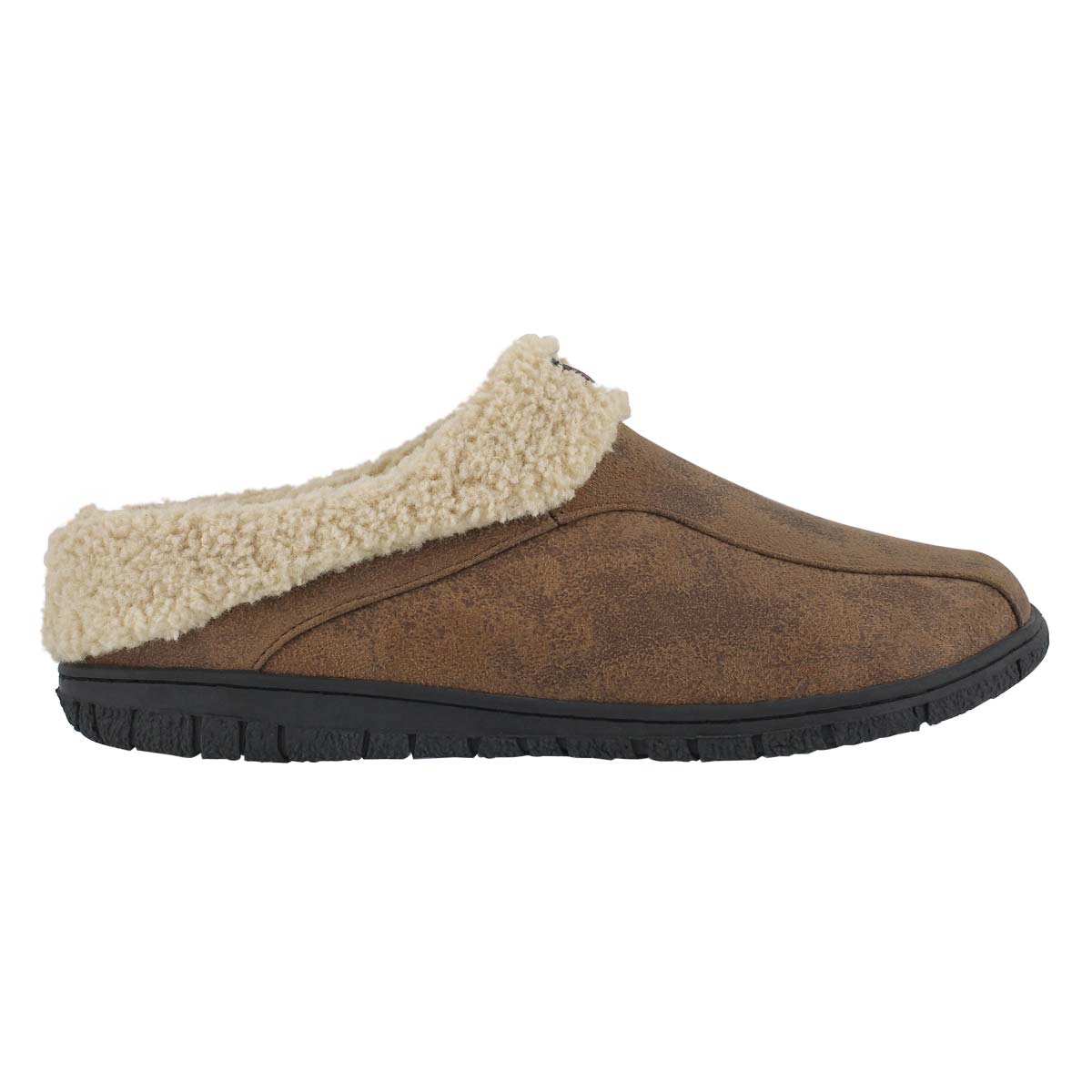 SoftMoc Men's CAMERON brown open back slipper | SoftMoc.com