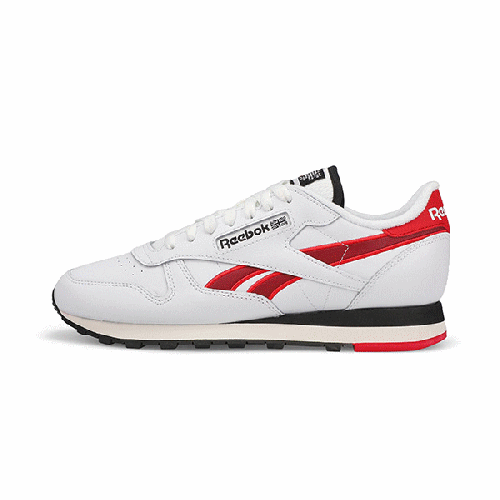 Red leather reebok classics store
