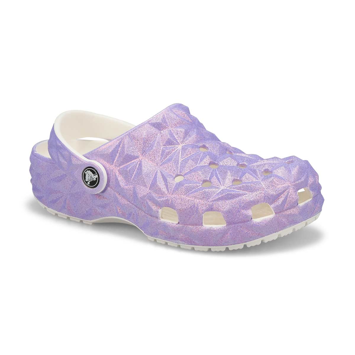 Crocs Kds' Classic Iridescent Geo Clog - Whit | SoftMoc.com