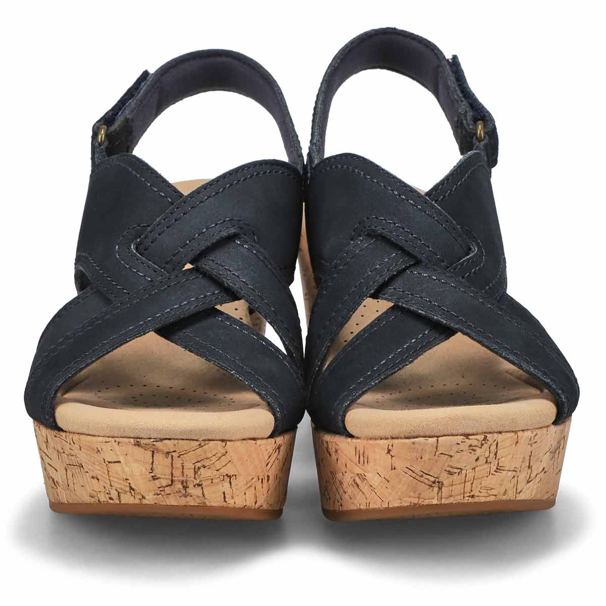 Clarks Womens Rose Erin Wedge Sandal Black