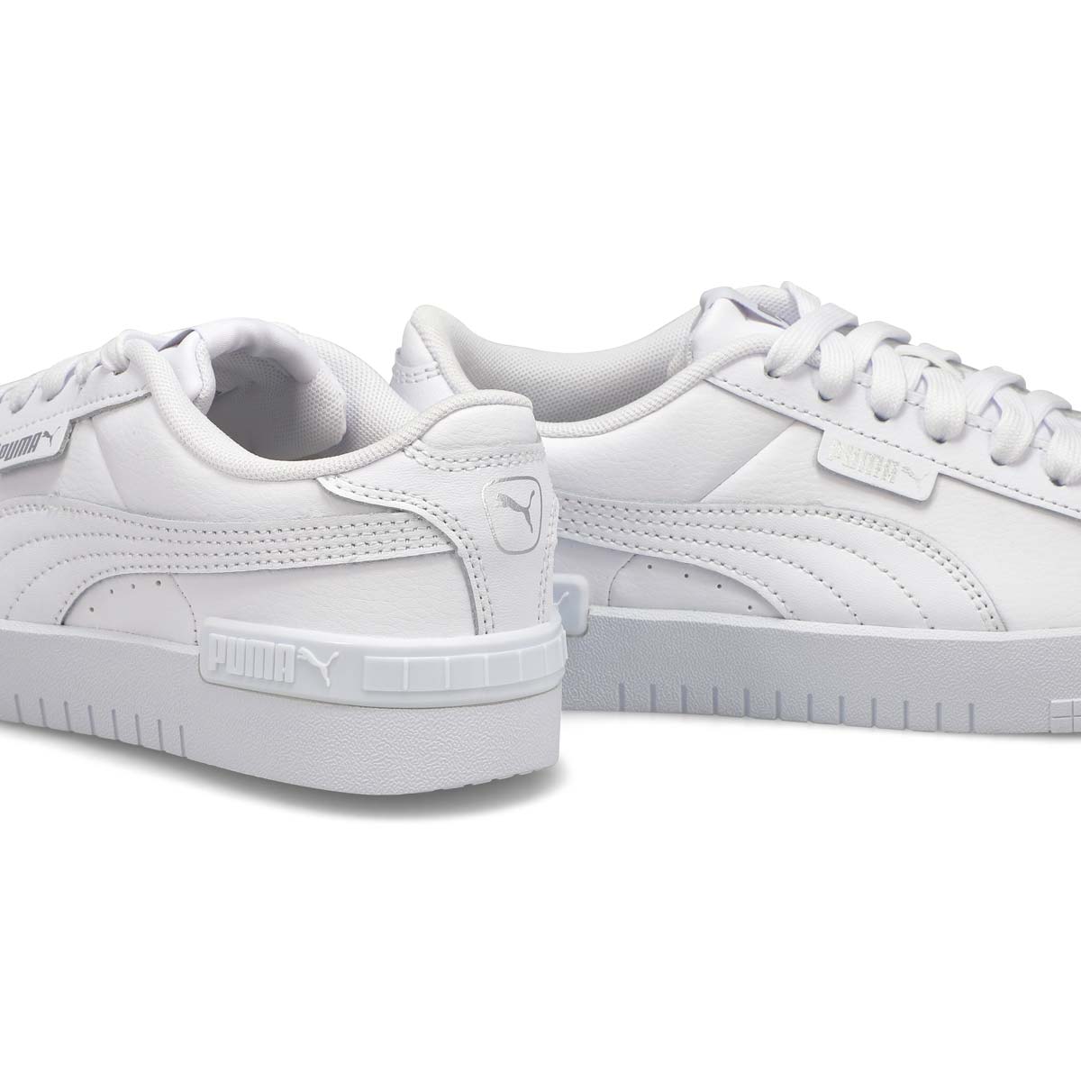 Puma Girls' Puma Jada Jr Sneaker - White/Silv | SoftMoc.com