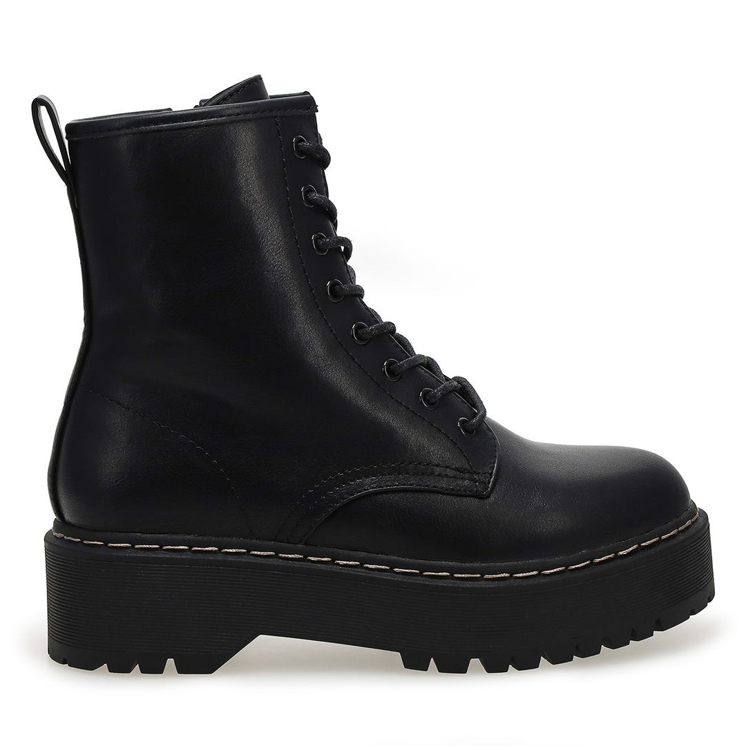 Steve Madden Women's Bolero Combat Boot - Bla | SoftMoc.com