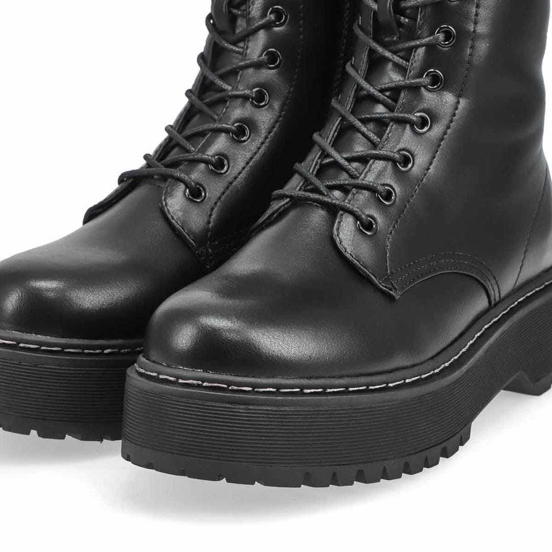 Steve Madden Women's Bolero Combat Boot - Bla | SoftMoc.com