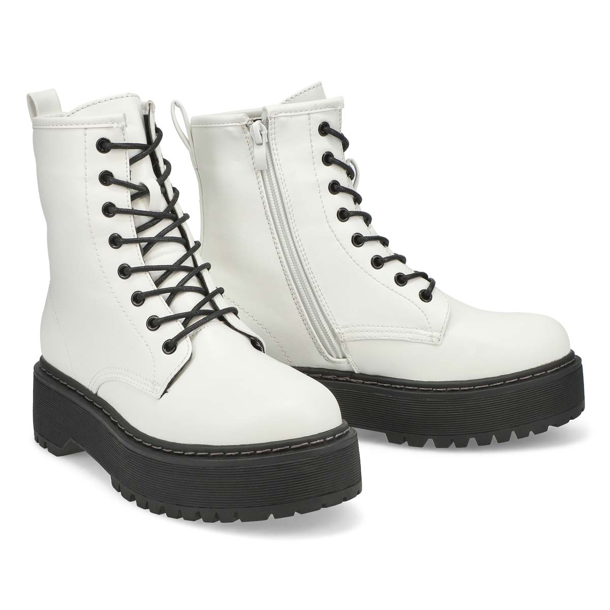 Steve Madden Women's Bolero Combat Boot - Bla | SoftMoc.com