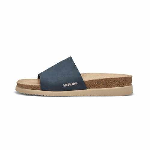 Mephisto Women's Hanik Slide Sandal - Navy | SoftMoc.com