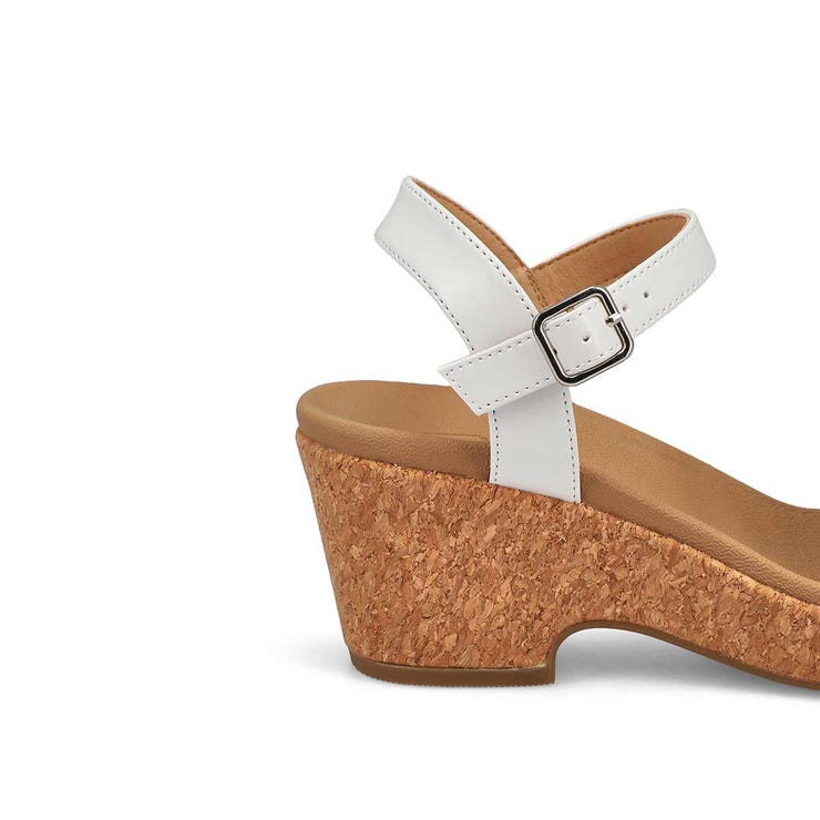 SoftMoc Women's Harley Wedge Sandal - White | SoftMoc.com