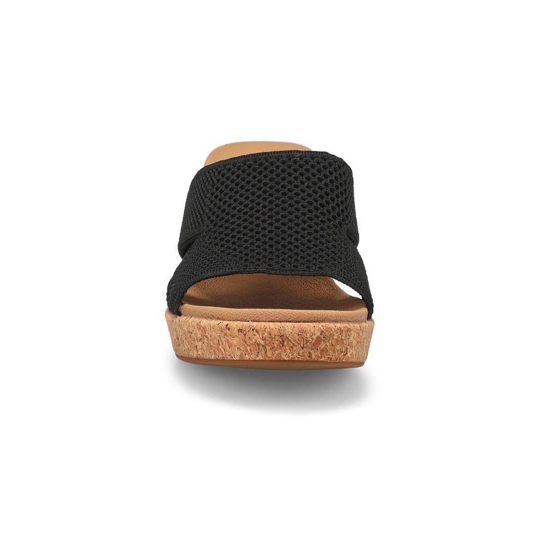 SoftMoc Women's Hayley Wedge Sandal - Black | SoftMoc.com