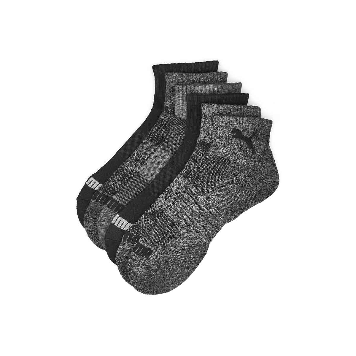 Puma Men's Half Terry Quarter Crew Sock 6 Pack - Grey/M | Hillside ...