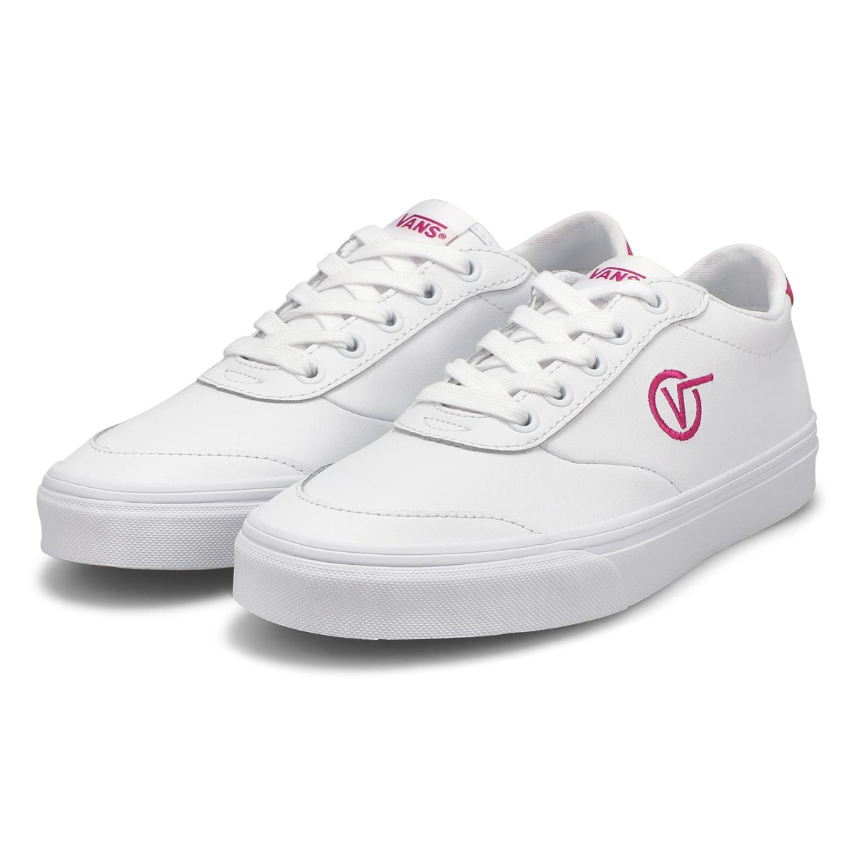 Vans Women's Sport Vulc Sneaker - White/Fushi | SoftMoc.com